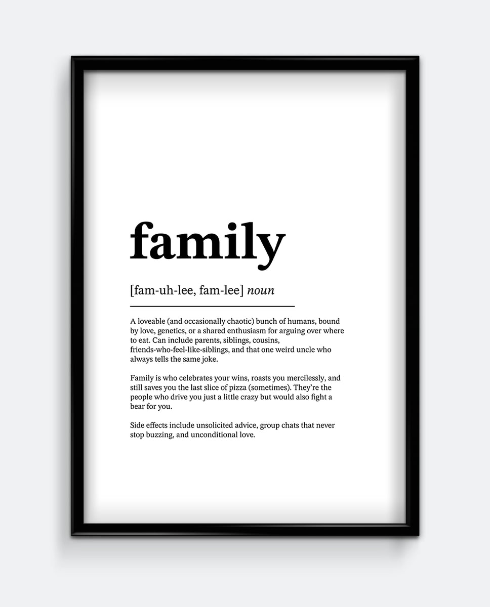 Family Definition Print – Wallberry